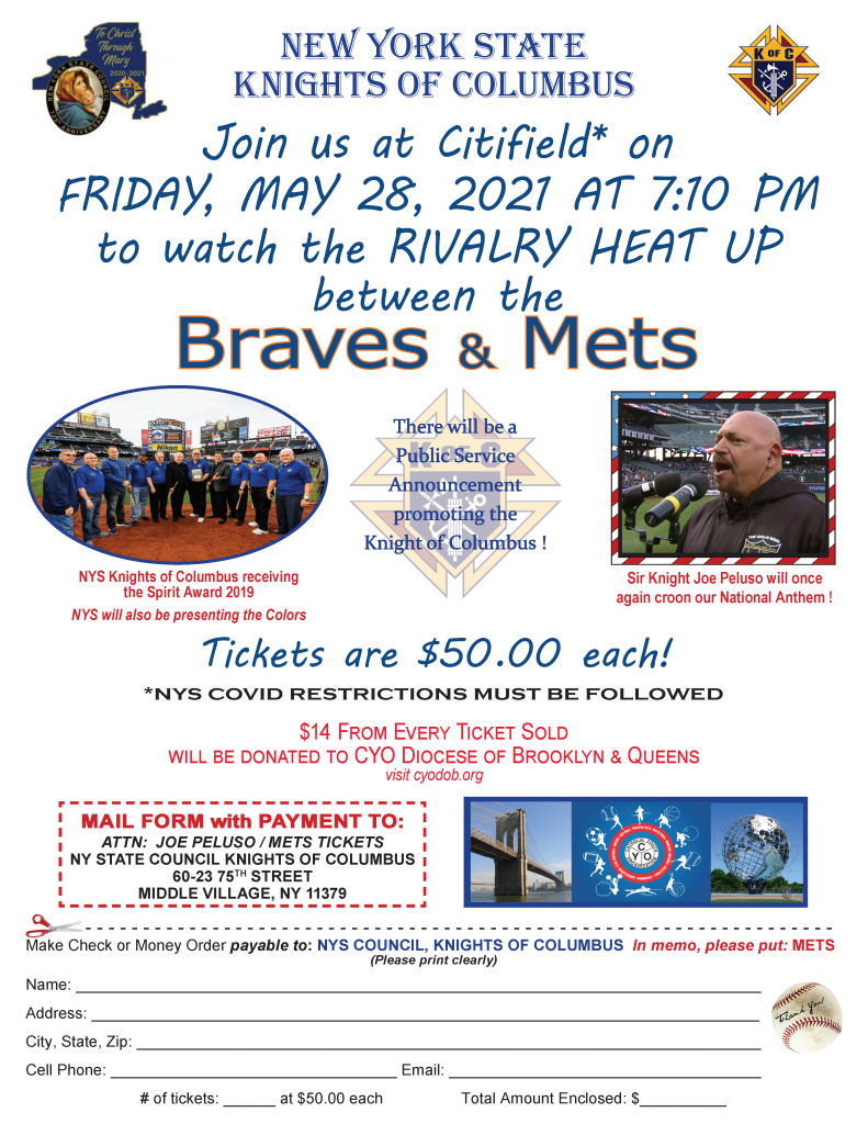 NYS KofC NY METS – K of C Thomas Dongan Council 1251